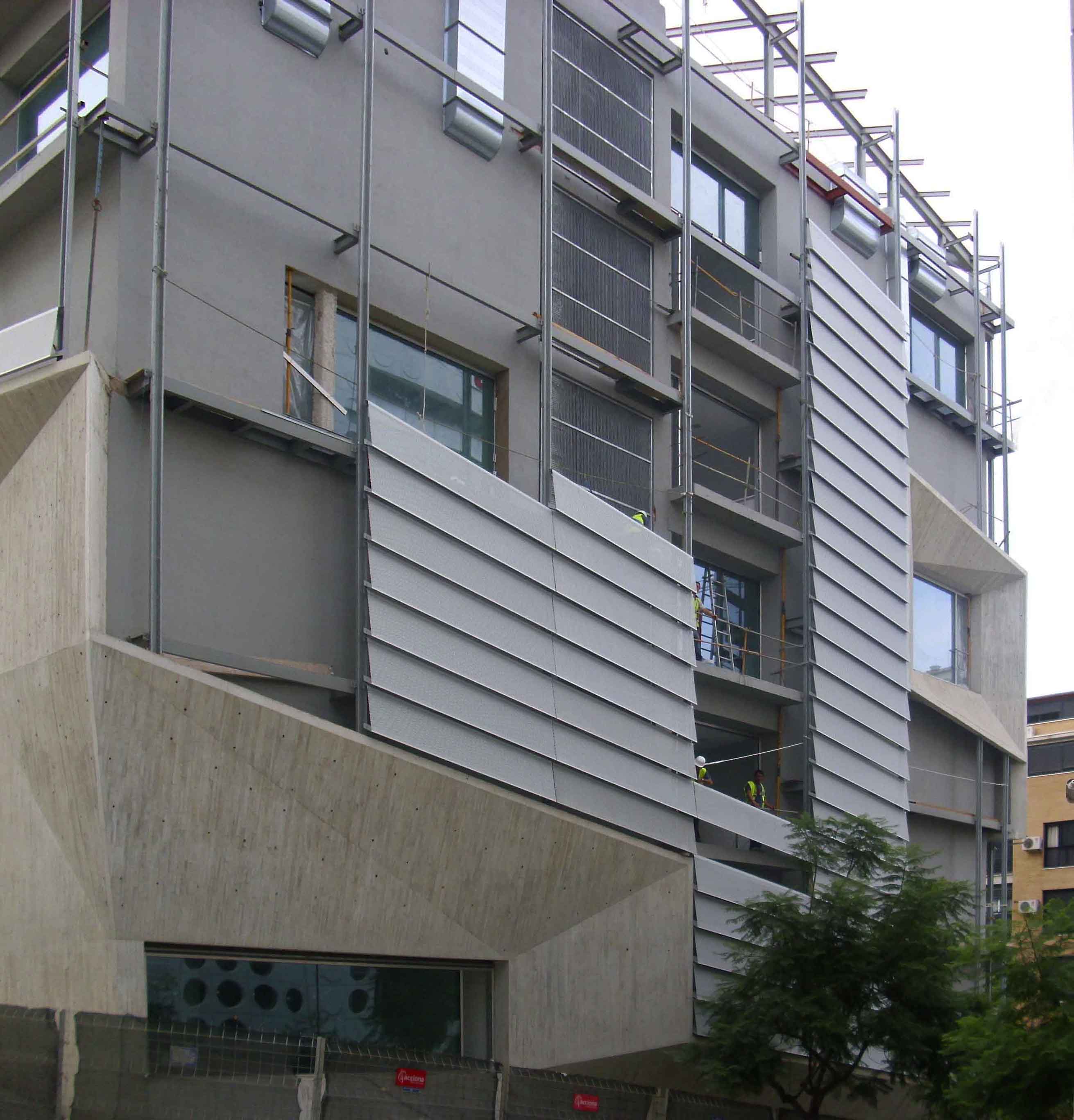 Perforated louvered façade on Ceuta library [252] | filt3rs